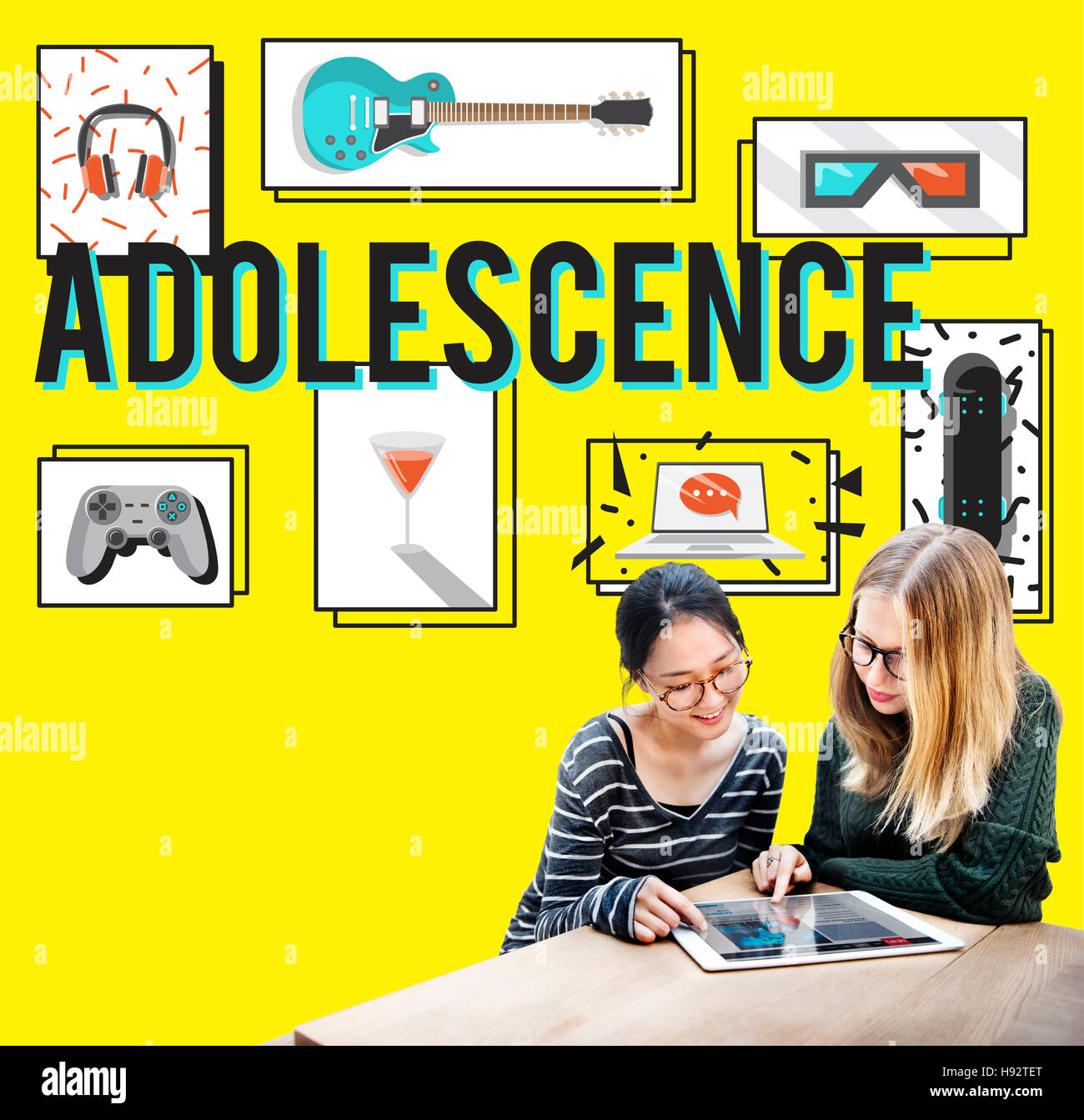 Adolescence Young Adult Youth Culture Lifestyle Concept Stock Photo - Alamy