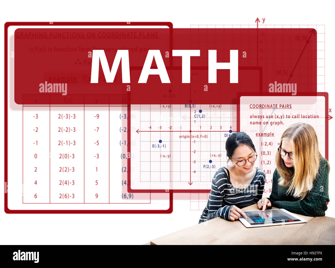 Math Mathematics Calculation Chart Concept Stock Photo - Alamy
