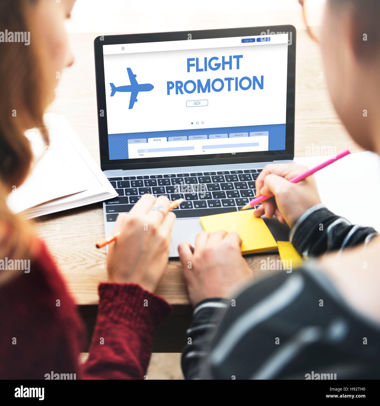 Flight Promotion Offer Plane Traveling Concept Stock Photo - Alamy