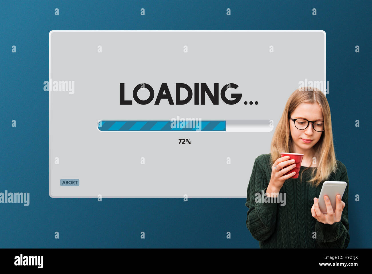 Speed Progress Bar Icon Technology Concept Stock Photo - Alamy
