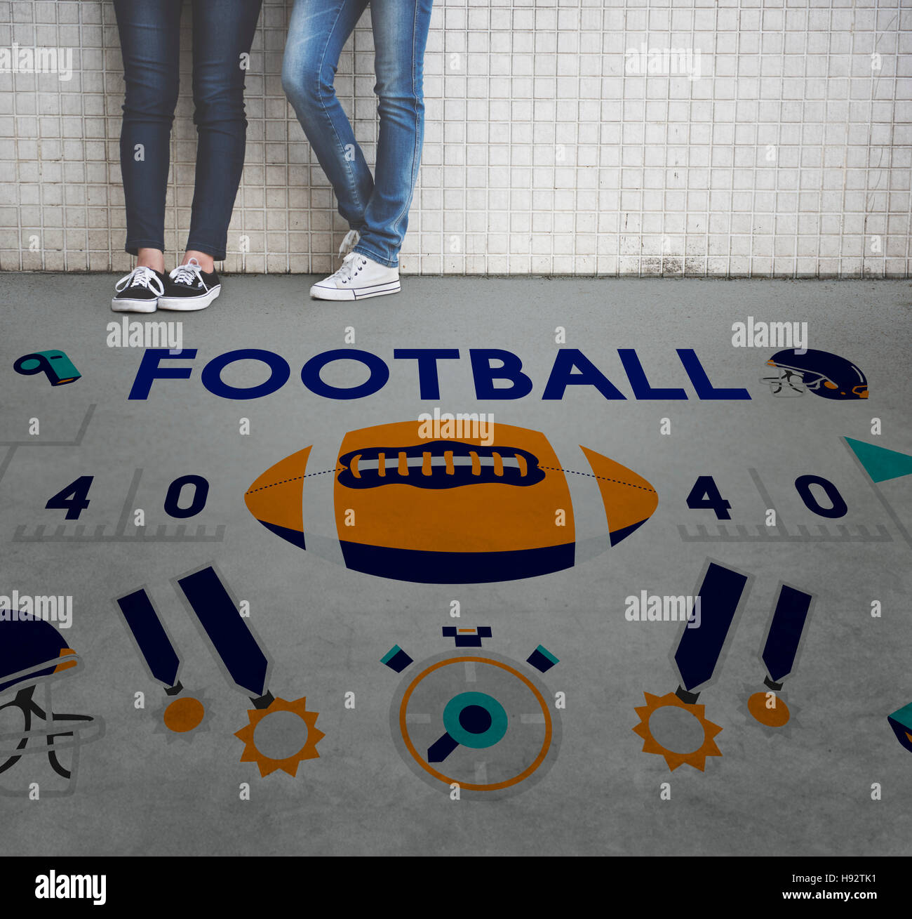Football Game Ball Play Sports Graphics Concept Stock Photo - Alamy