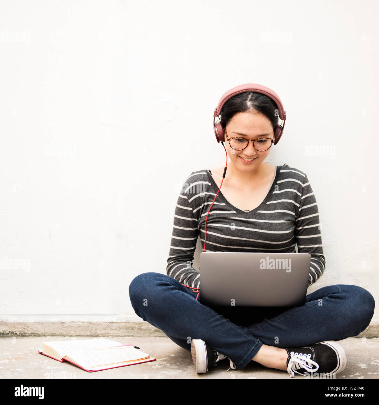 Asian Women Connection Technology Lifestyle Concept Stock Photo - Alamy