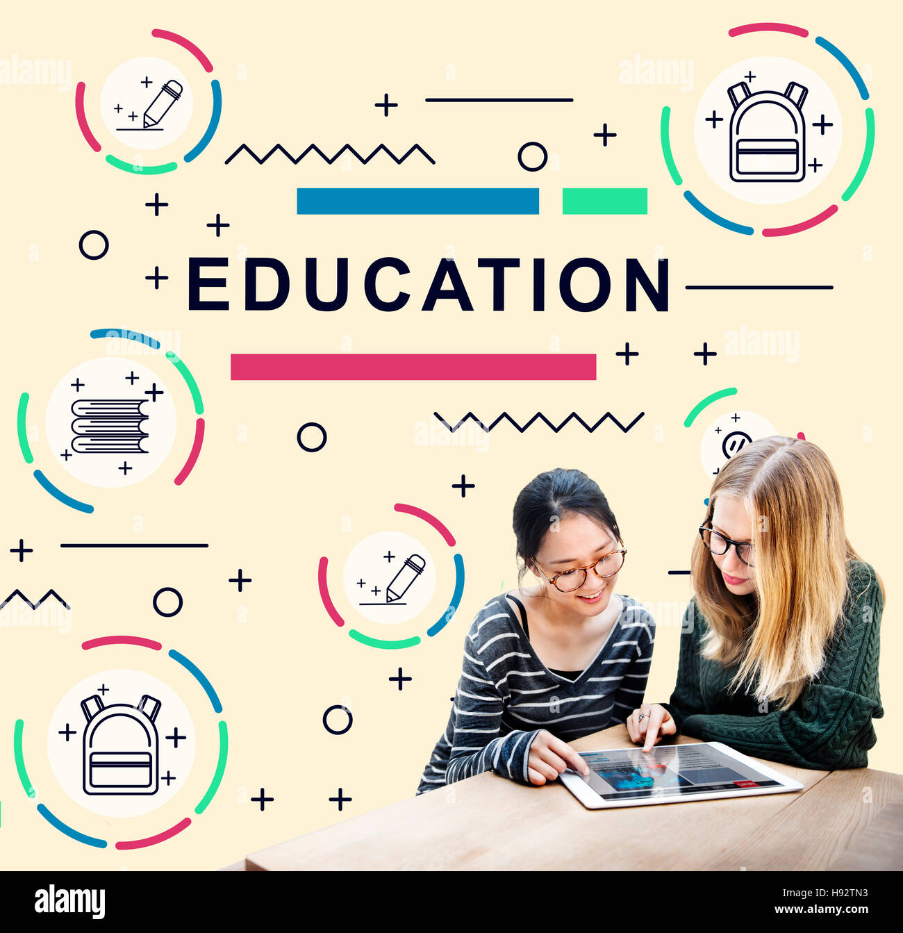 Education Learning Students Development People Graphic Concept Stock ...