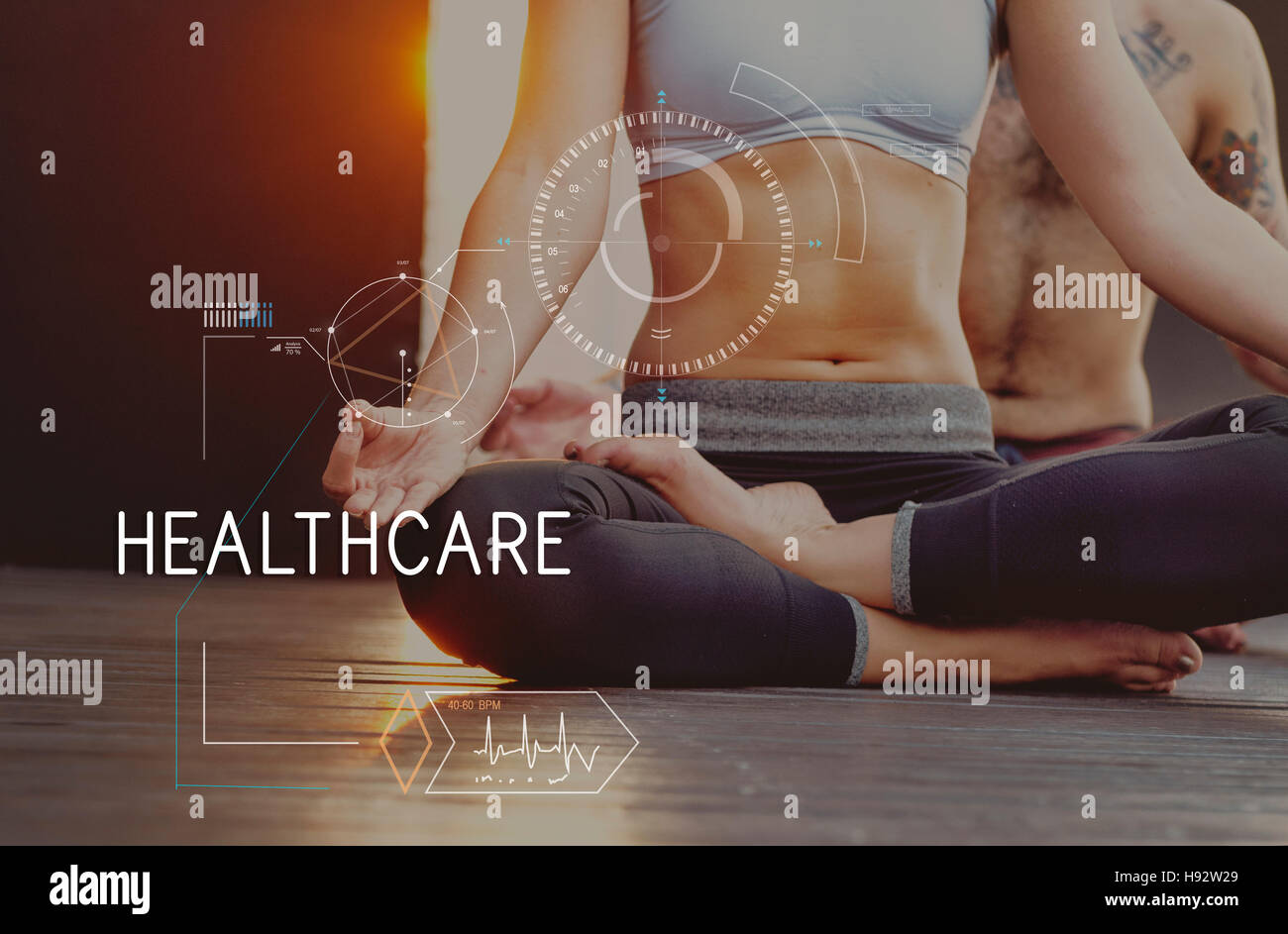 Health Fitness Healthcare Tracking Technology Concept Stock Photo - Alamy