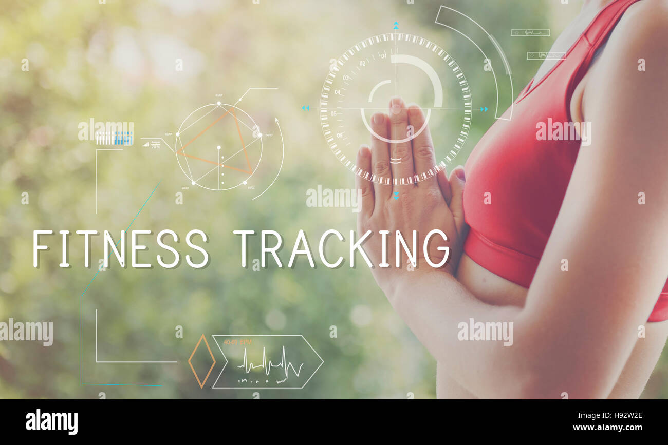 Health Fitness Healthcare Tracking Technology Concept Stock Photo - Alamy
