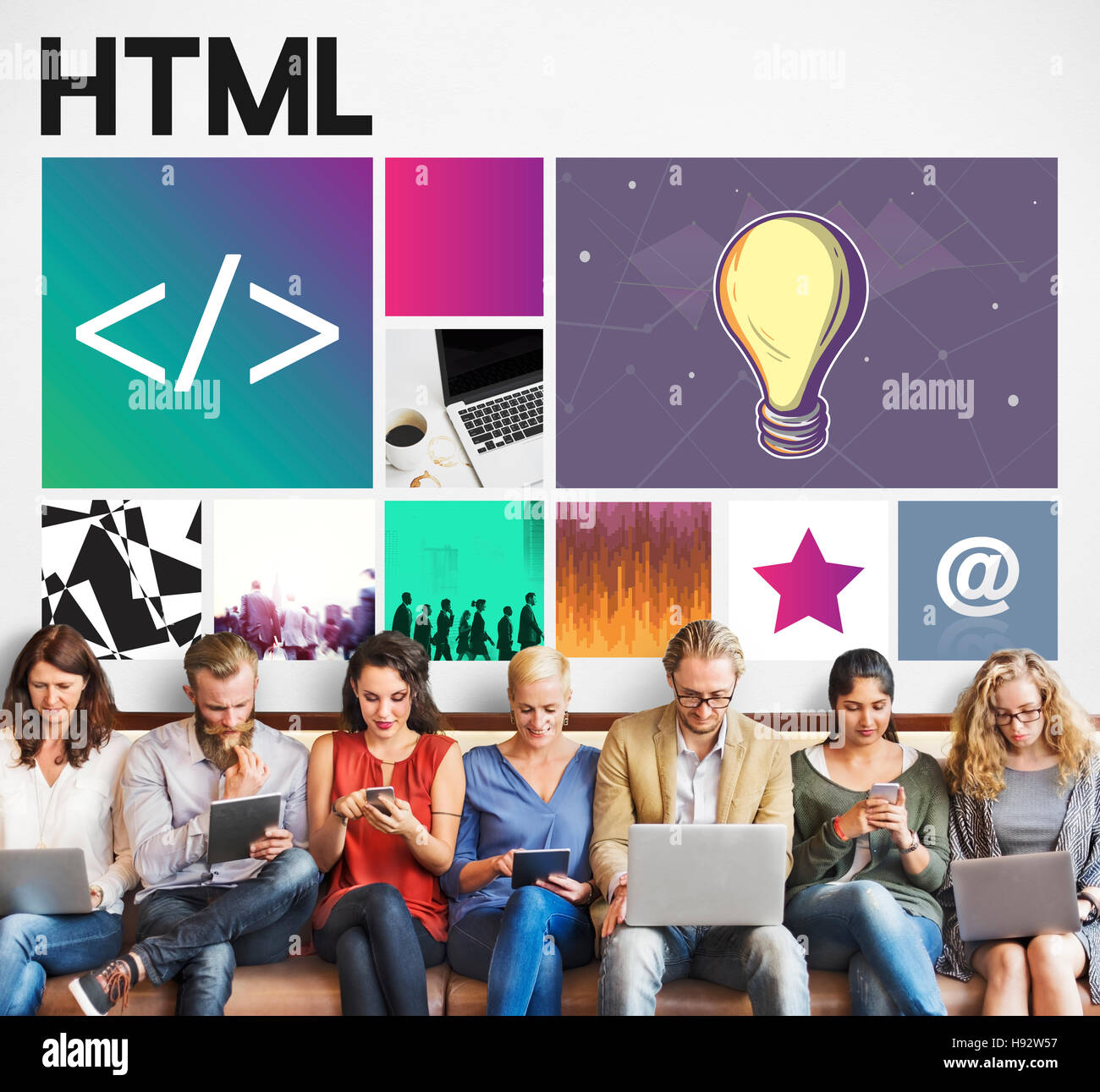 Homepage Website Coding Computer Networking Technology Concept Stock ...