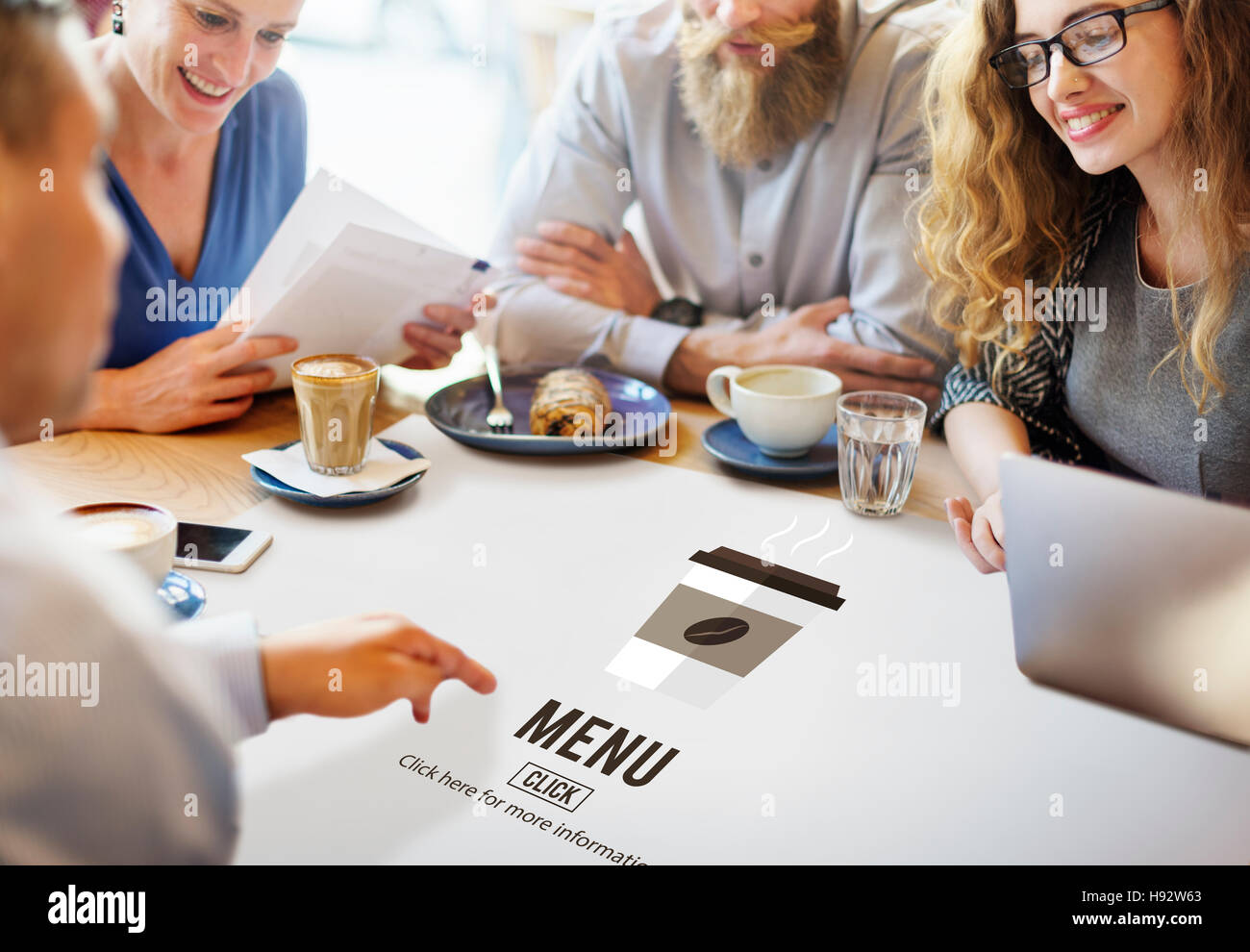 Coffee Take Away Order Online Delivery Menu Concept Stock Photo - Alamy