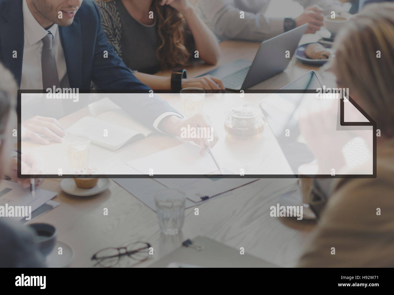 Business Gathering Meeting Frame Graphic Concept Stock Photo - Alamy