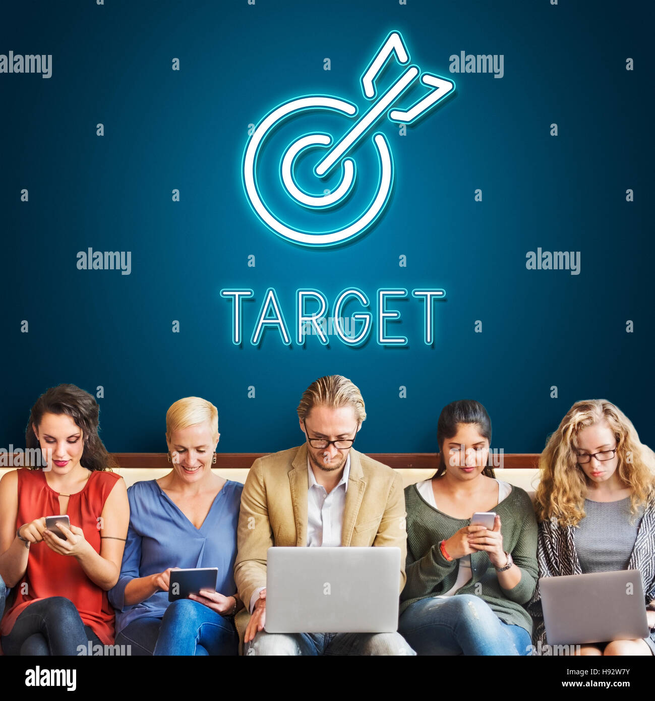 Target Mission vision Business Goal Aim Concept Stock Photo - Alamy