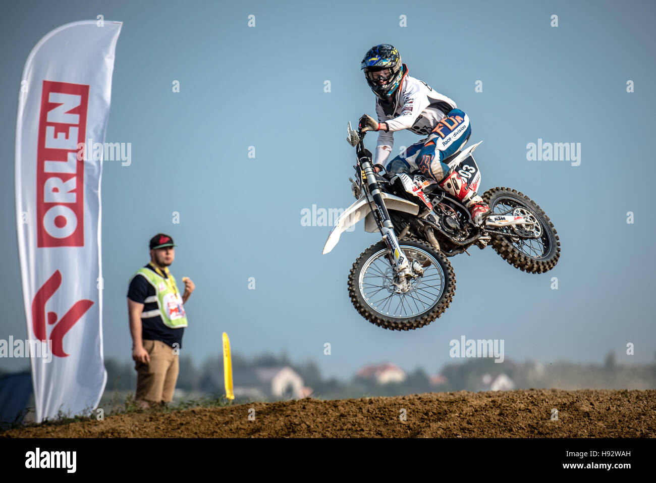 motocross rider in the race Stock Photo - Alamy