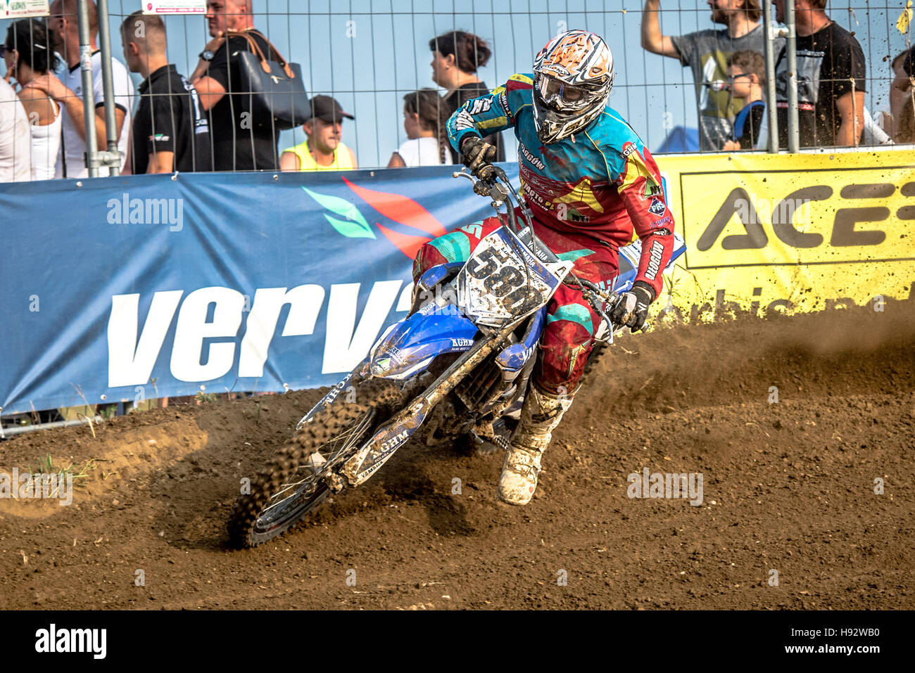 motocross rider in the race Stock Photo - Alamy