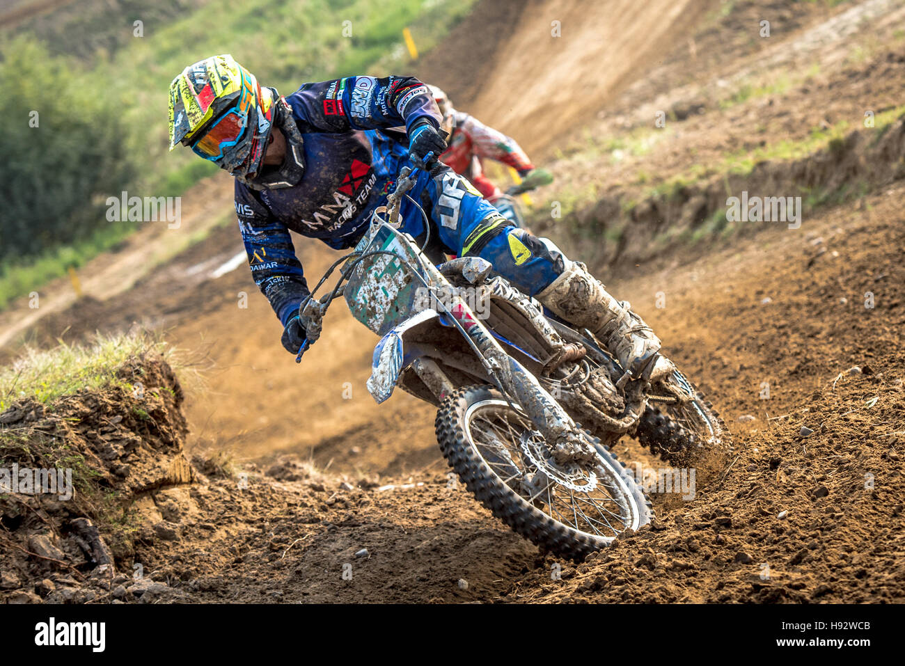 motocross rider in the race Stock Photo - Alamy