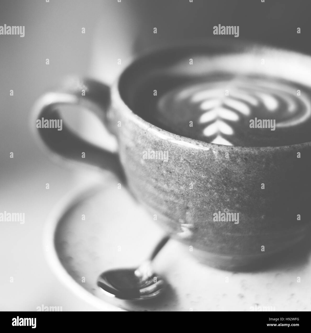 Hot coffee drinking cup Black and White Stock Photos & Images - Alamy