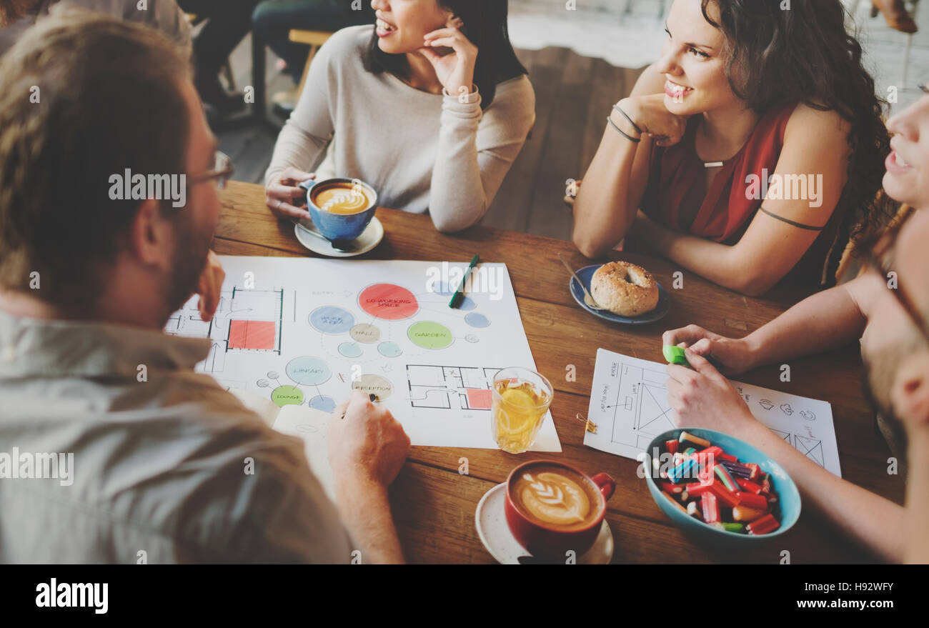 Team Meeting Brainstorming Planning Analysing Concept Stock Photo - Alamy