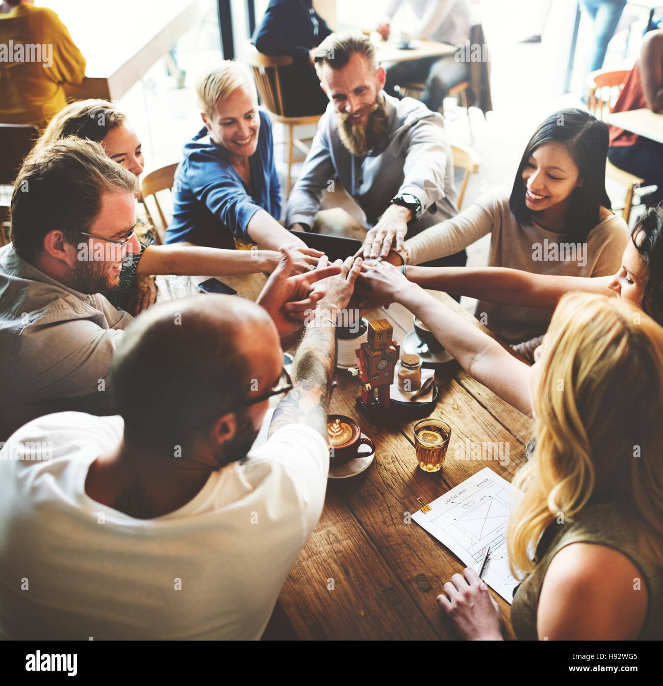 Team Unity Friends Meeting Partnership Concept Stock Photo - Alamy