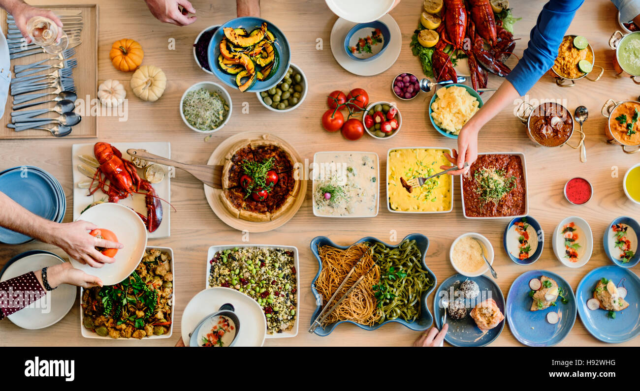 Indian family lunch party hi-res stock photography and images - Alamy