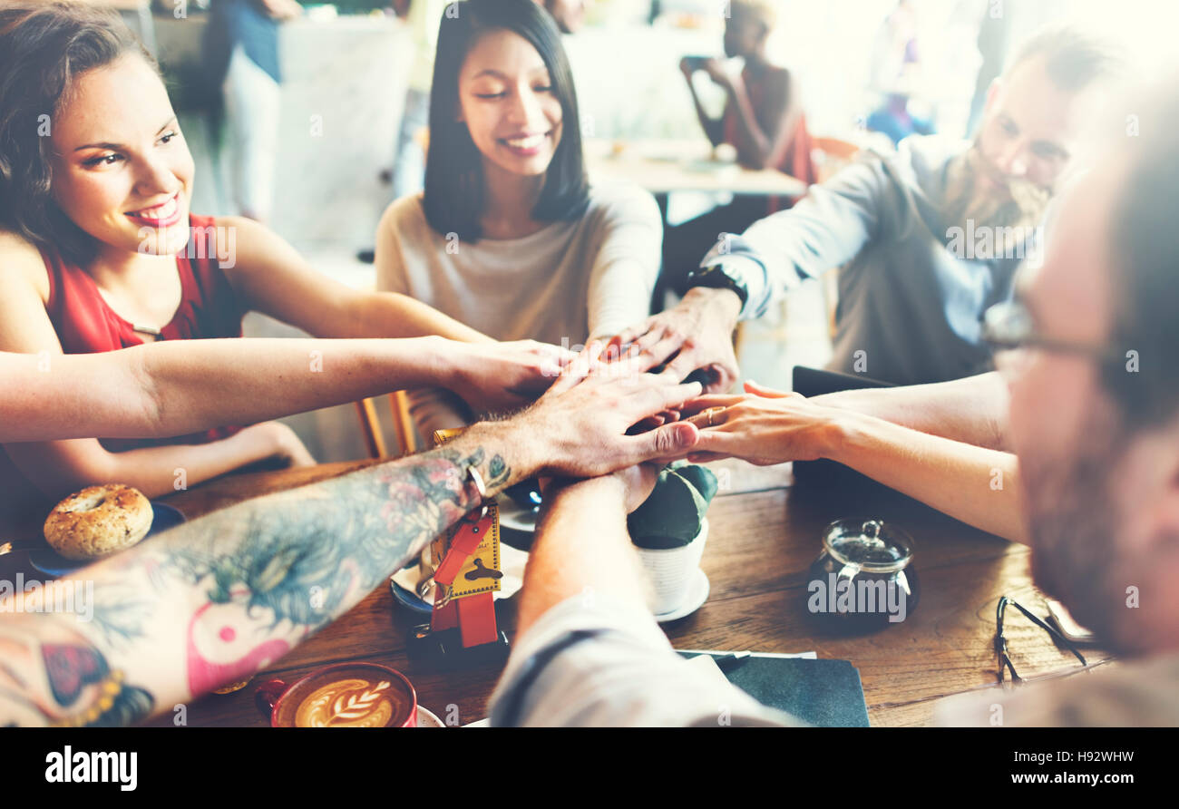 Team Unity Friends Meeting Partnership Concept Stock Photo - Alamy