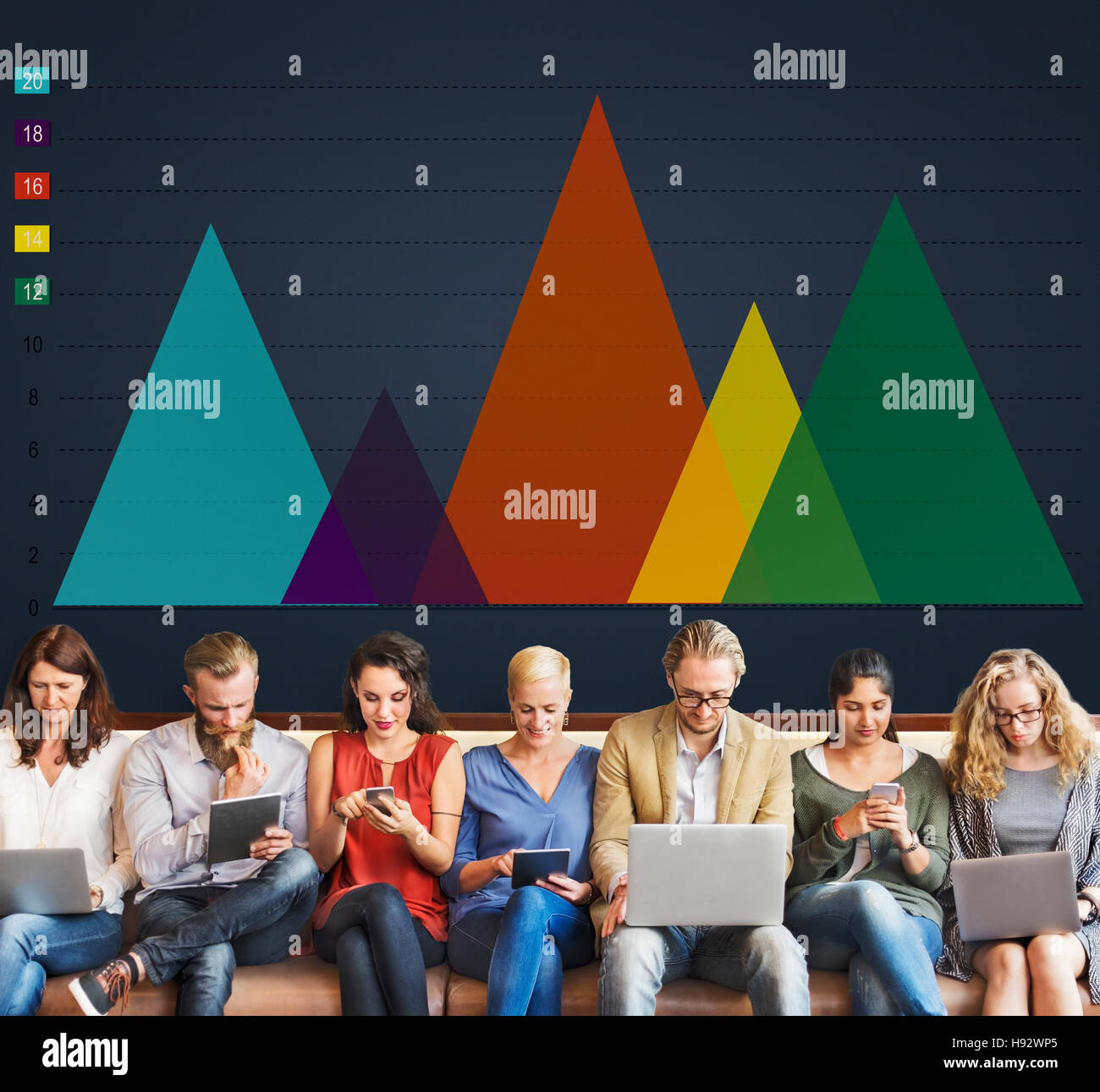 Analysis Business Triangle Chart Concept Stock Photo - Alamy