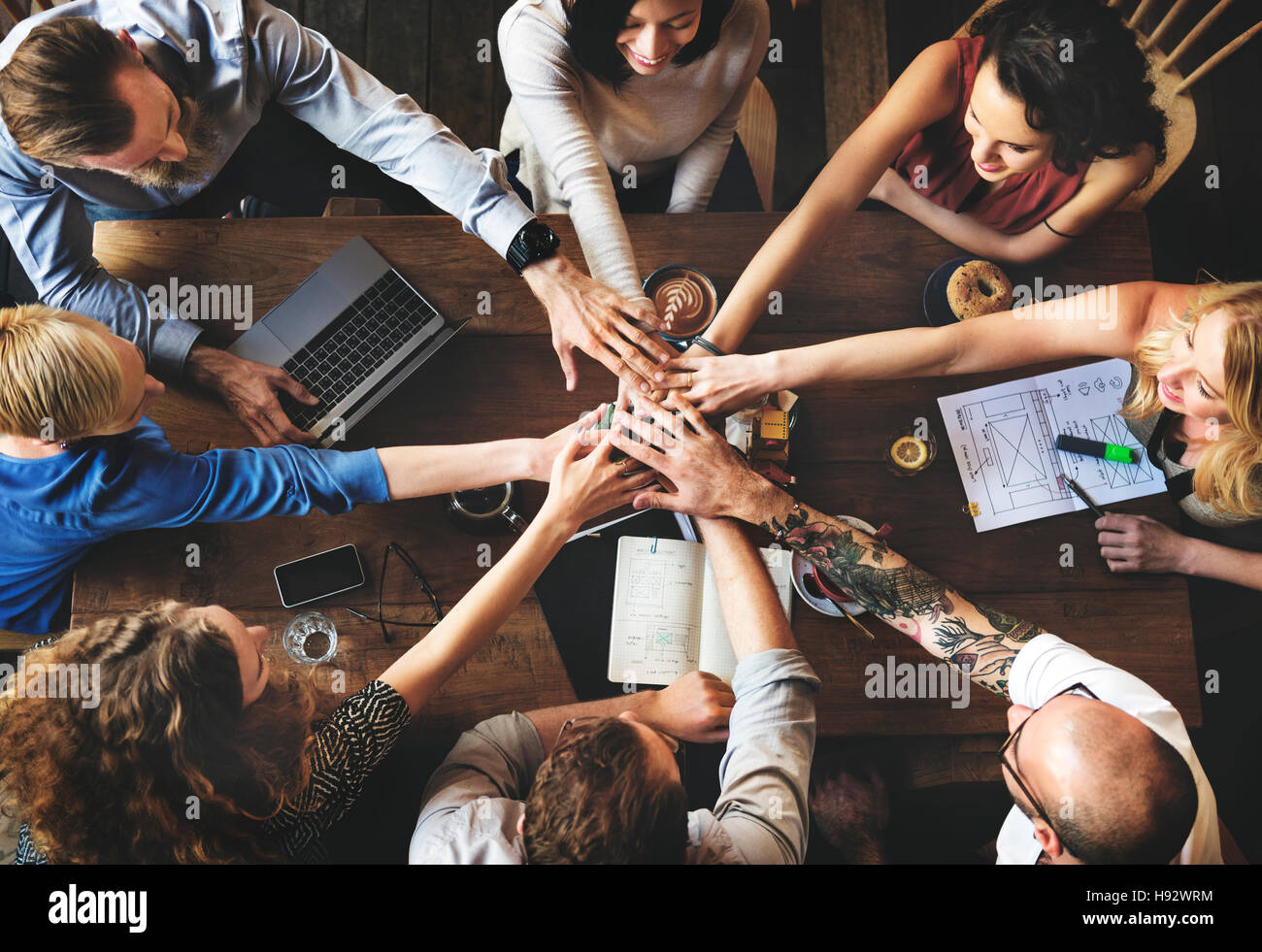 Team Unity Friends Meeting Partnership Concept Stock Photo - Alamy