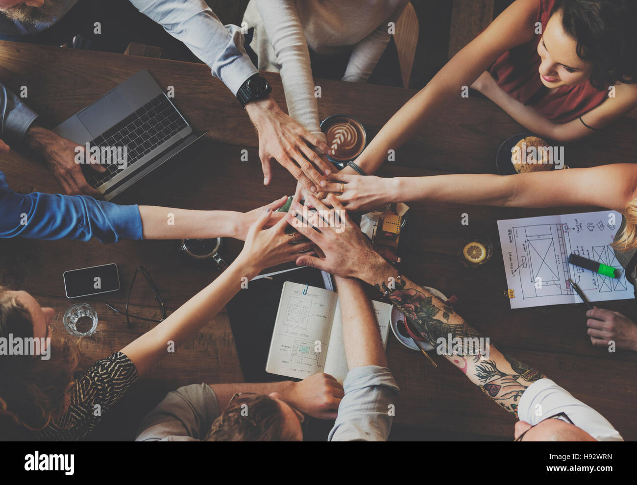 Team Unity Friends Meeting Partnership Concept Stock Photo - Alamy