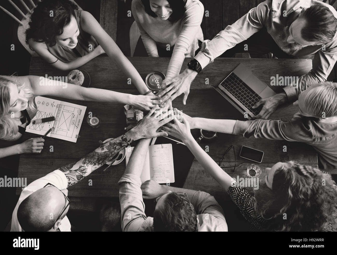 Team Unity Friends Meeting Partnership Concept Stock Photo - Alamy