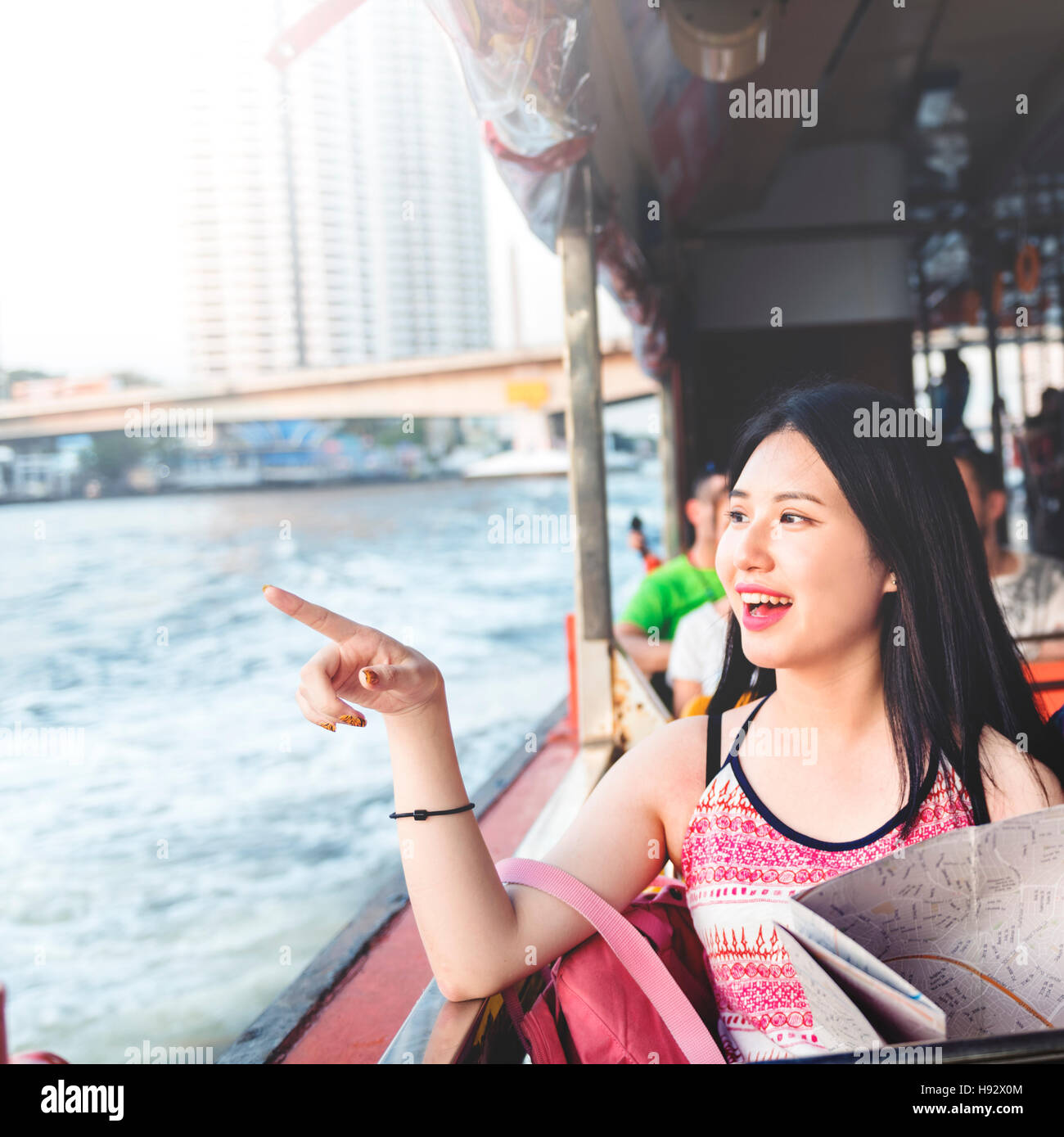 Girl Friendship Hangout Traveling Holiday Map Concept Stock Photo - Alamy