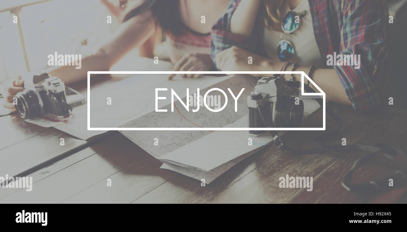 Enjoy Enjoyment Happiness Life Joy Concept Stock Photo - Alamy