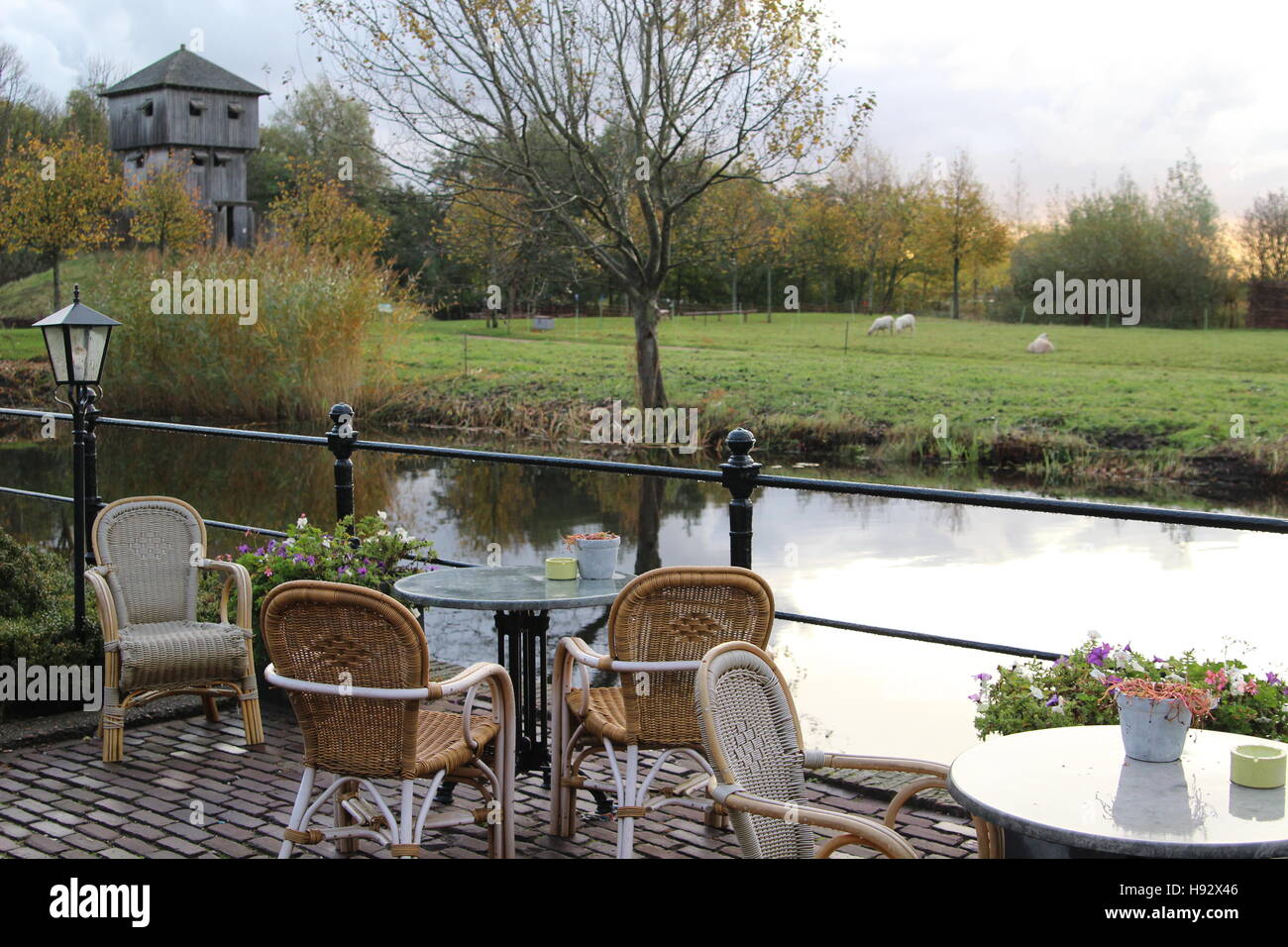 A terrace on the Dutch countryside Stock Photo - Alamy
