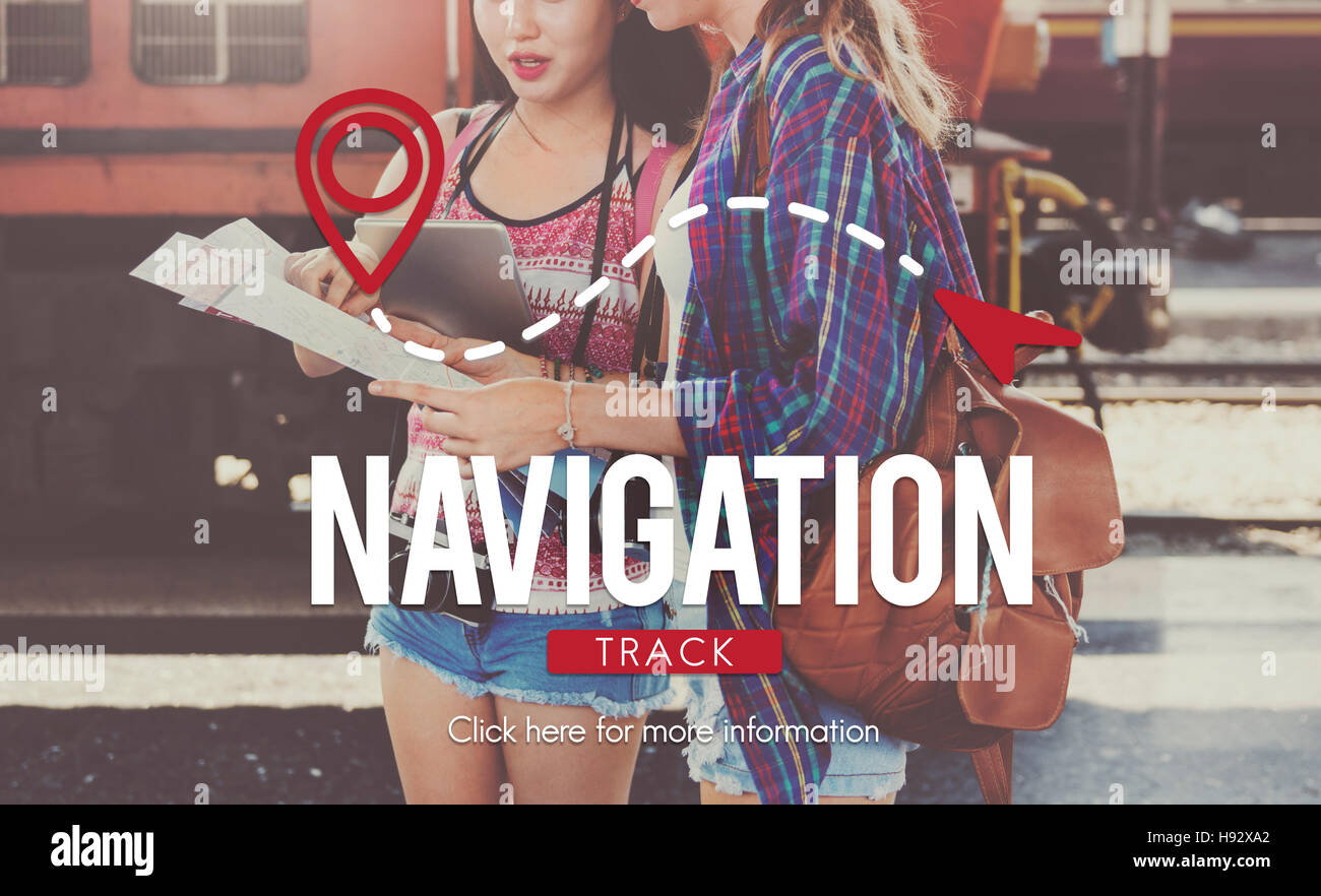 Navigation Gps Pilot Planning Position Route Concept Stock Photo - Alamy