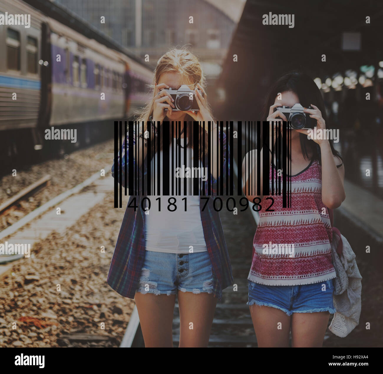 Barcode Mark Sign Market Item Concept Stock Photo - Alamy