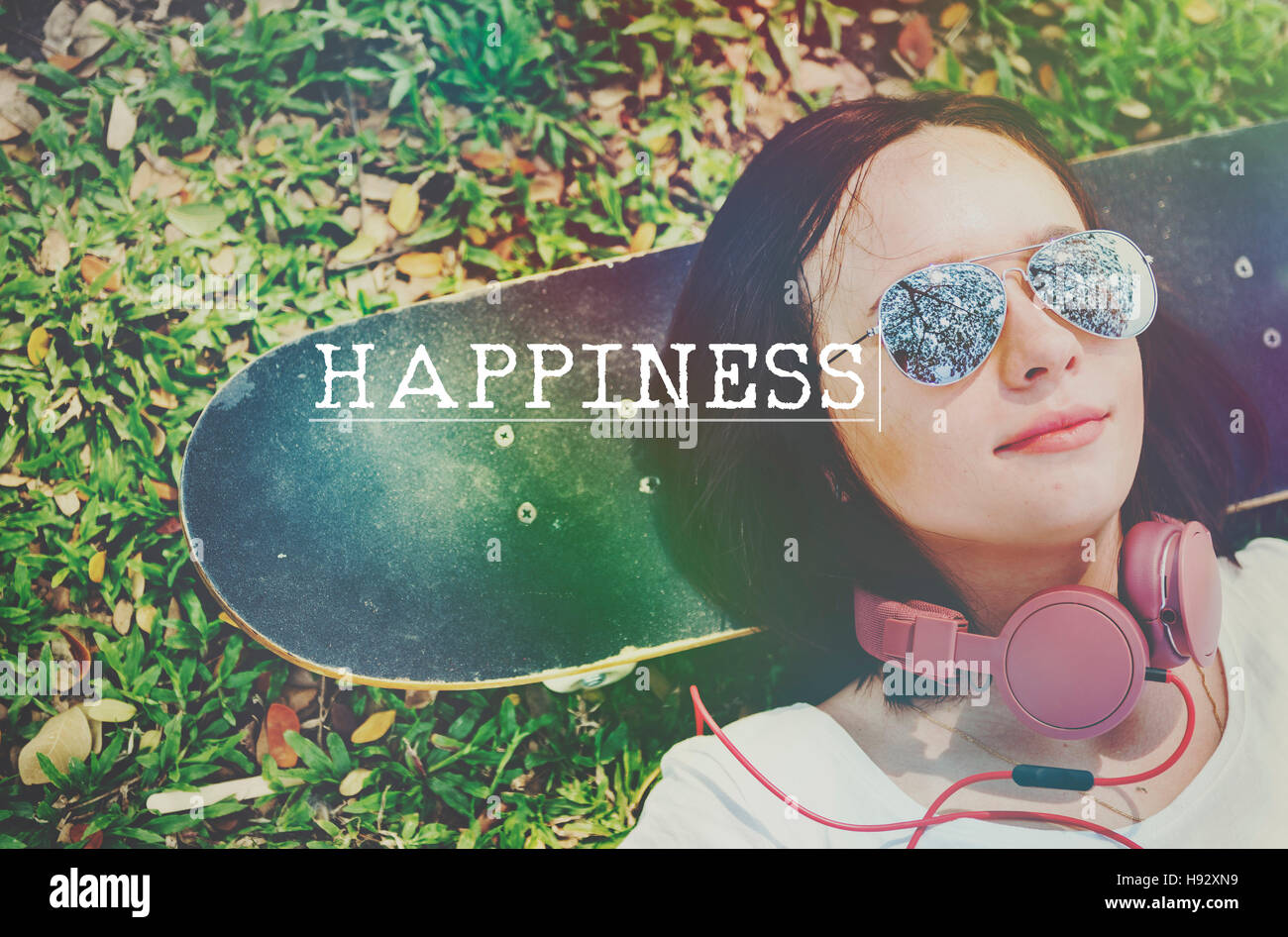 Happy Life Feel Good Happiness Live Concept Stock Photo - Alamy