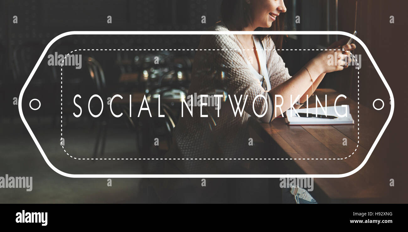 Social Media Network Socialize Communication Concept Stock Photo - Alamy