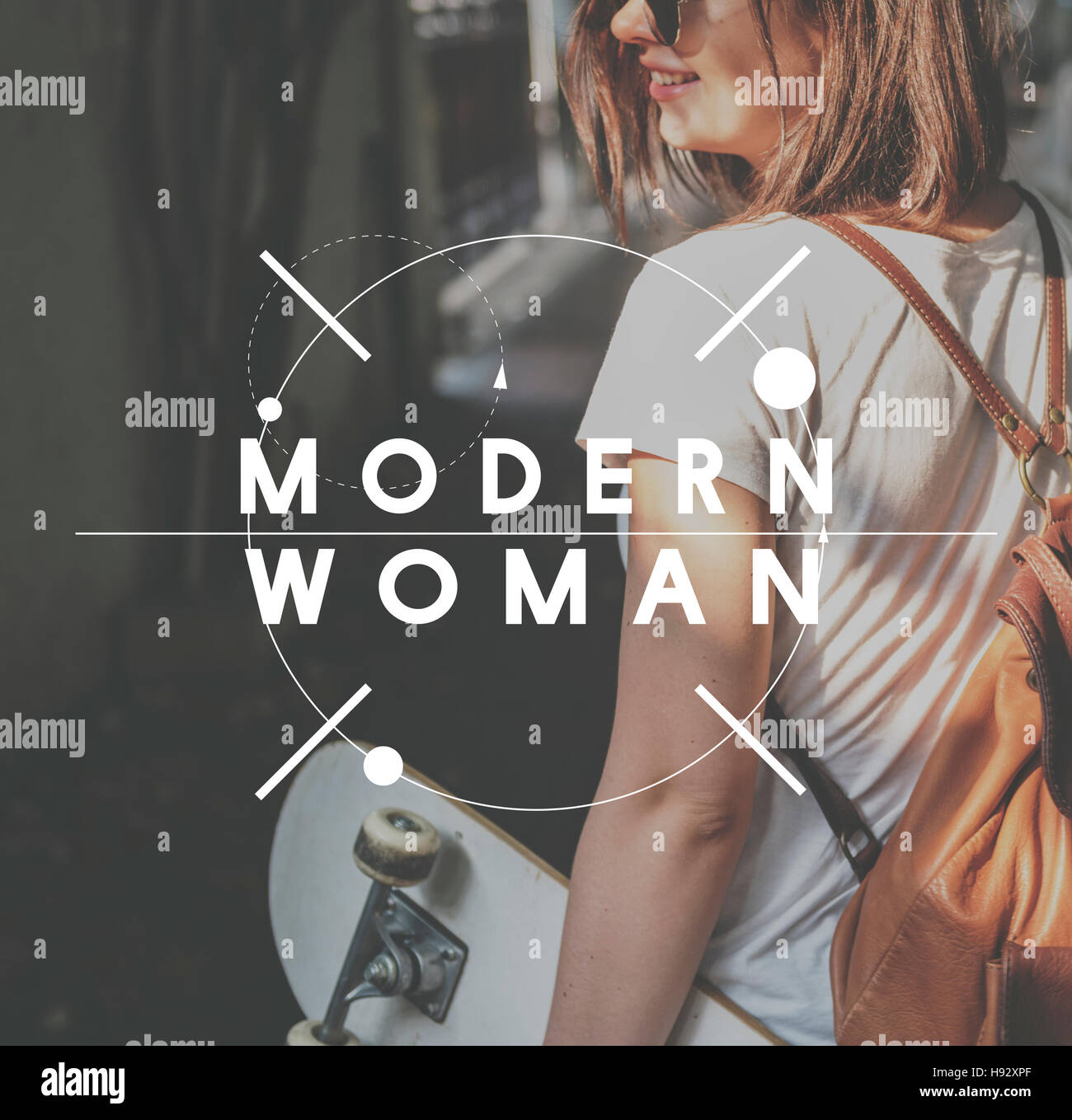Modern Woman Style Happy Girls Concept Stock Photo - Alamy