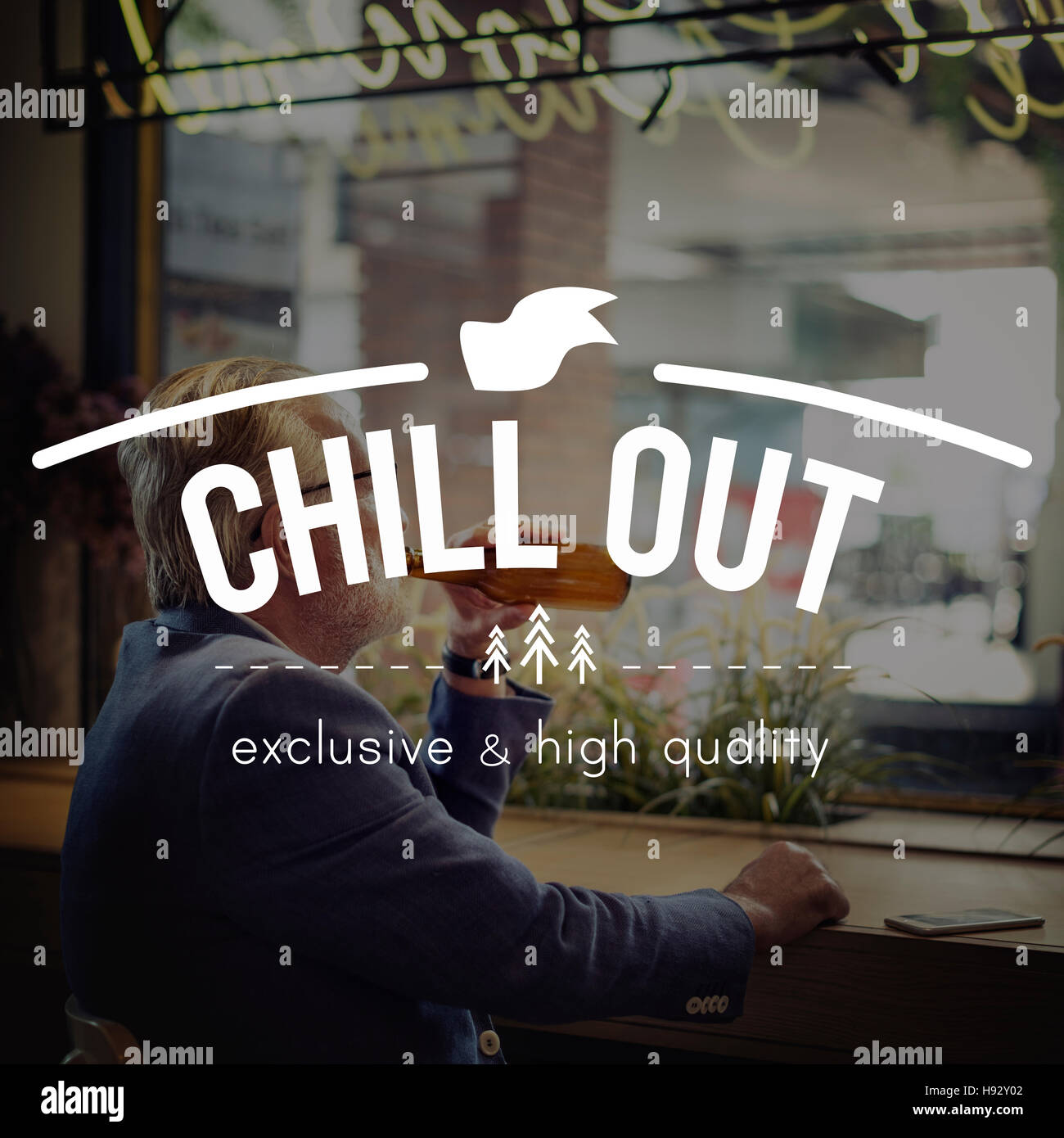 Chillout Chill Be Happy Relaxation Concept Stock Photo - Alamy