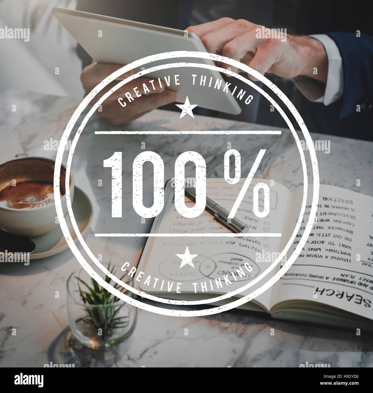 100% Creativity Ideas Imagination Inspiration Concept Stock Photo - Alamy