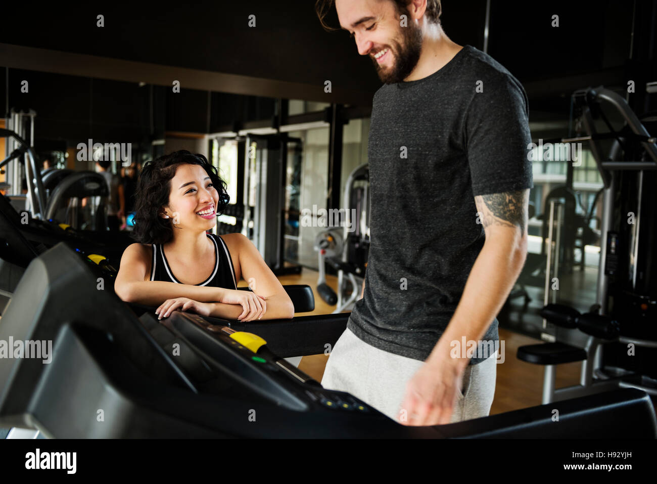 Workout Couple Sport-wear Muscular Hobby Concept Stock Photo - Alamy