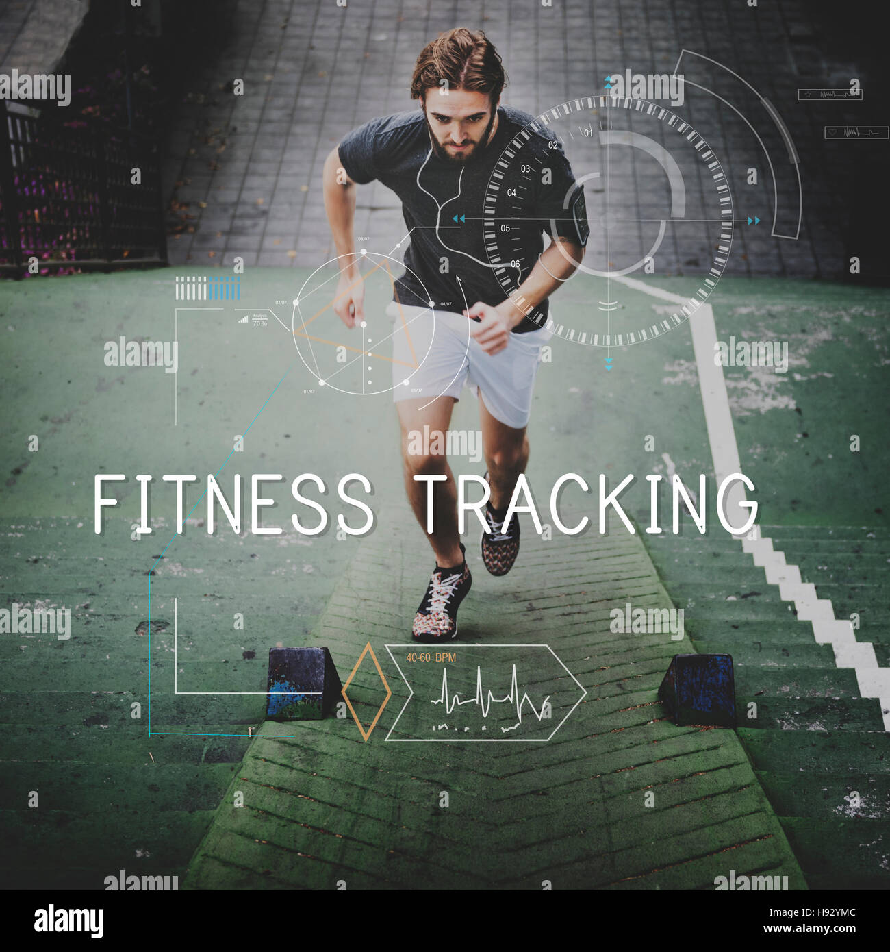 Health Fitness Healthcare Tracking Technology Concept Stock Photo - Alamy