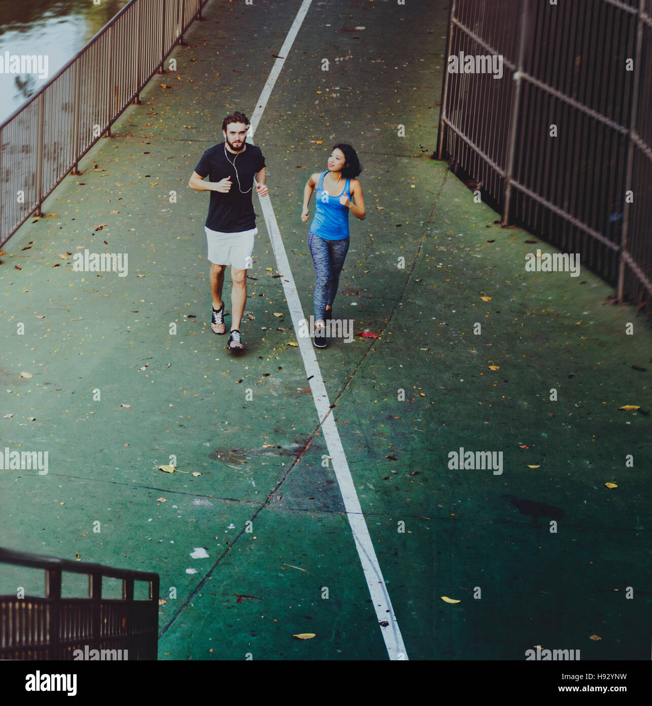 Couple Attractive Athlete Lifestyle Sport Workout Concept Stock Photo ...