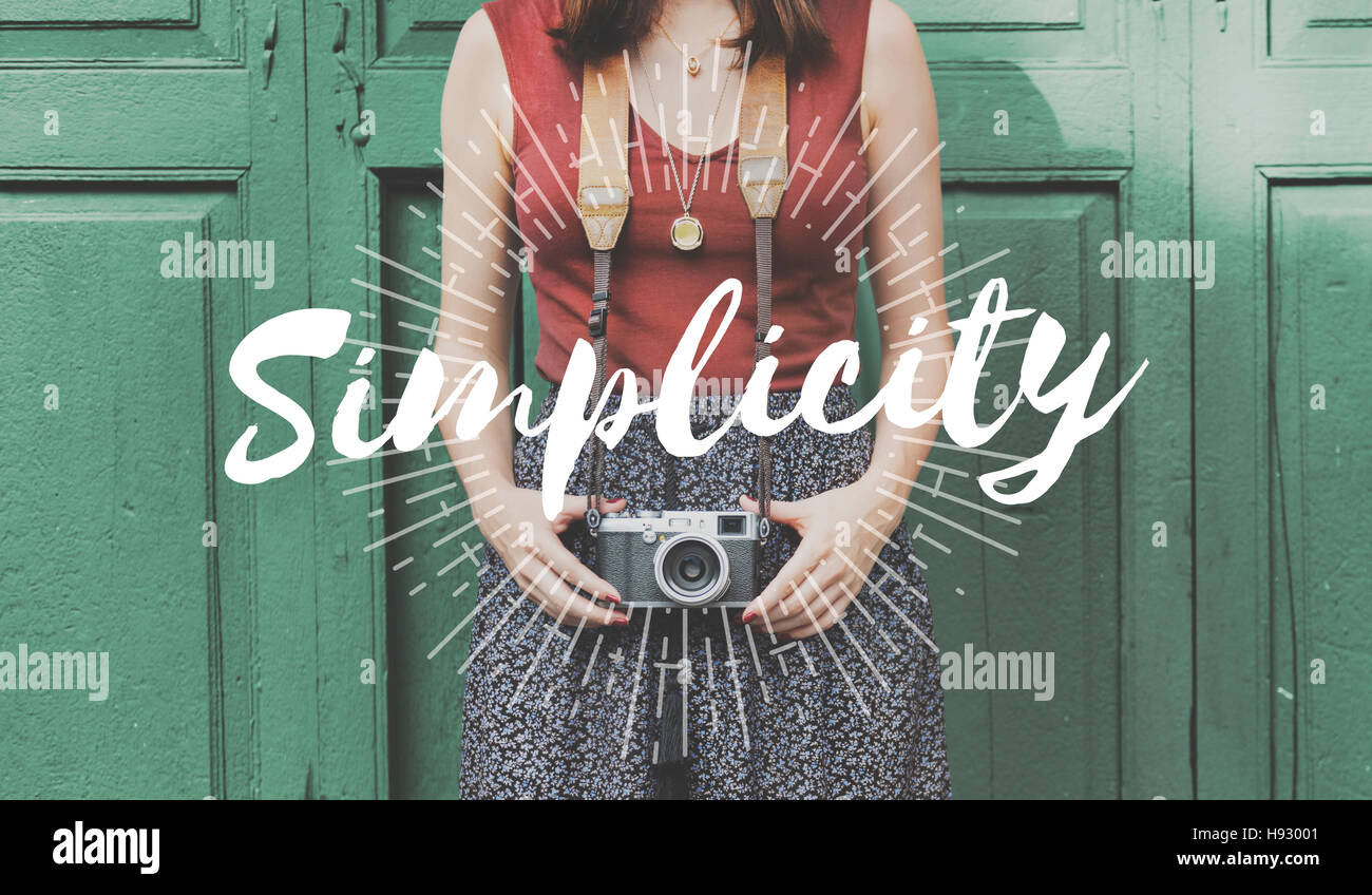 Simplicity Simple Camera Female Graphic Concept Stock Photo - Alamy