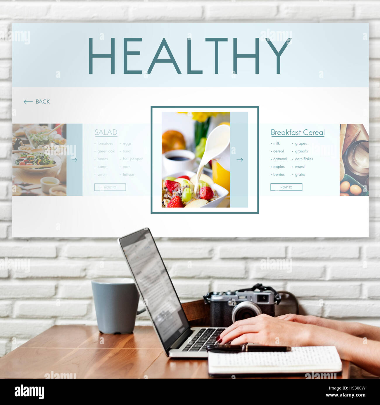 Planning healthy menu concept hi-res stock photography and images - Alamy