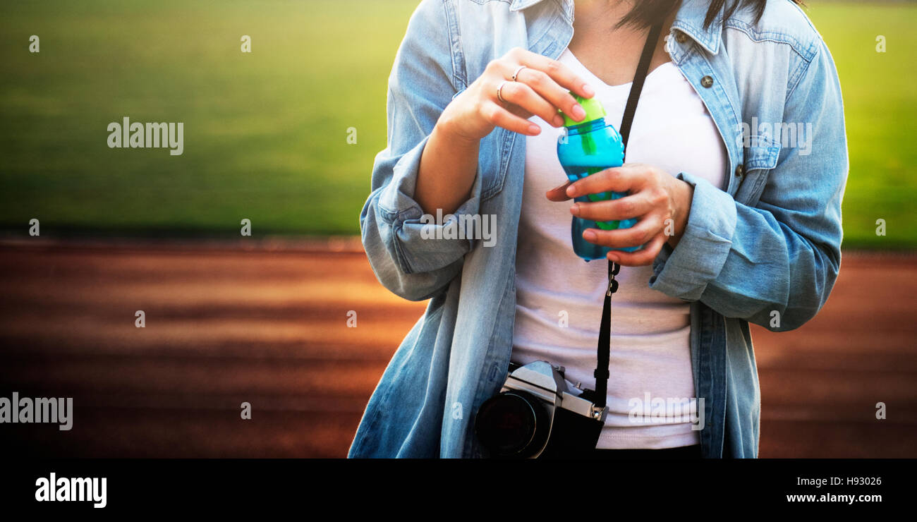 Break Explore Female Fun Journey Joy Recreation Concept Stock Photo - Alamy