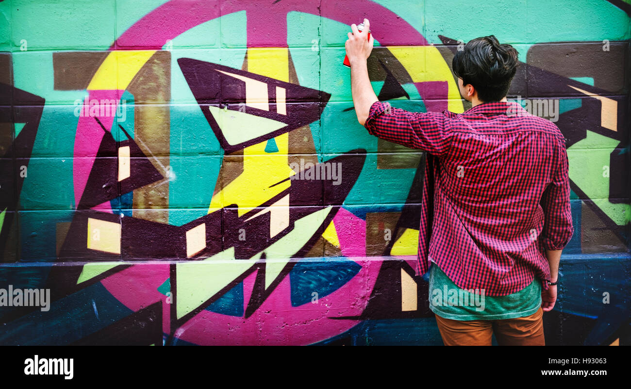 Graffiti Street Art Culture Spray Abstract Concept Stock Photo - Alamy