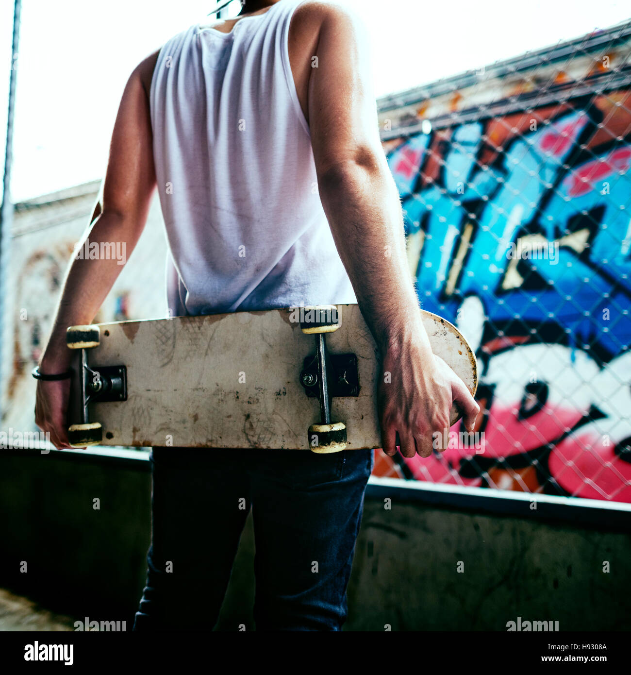 Skateboarding Practice Freestyle Extreme Sports Concept Stock Photo - Alamy