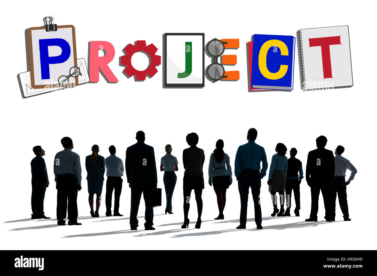 Project management business concept Cut Out Stock Images & Pictures - Alamy