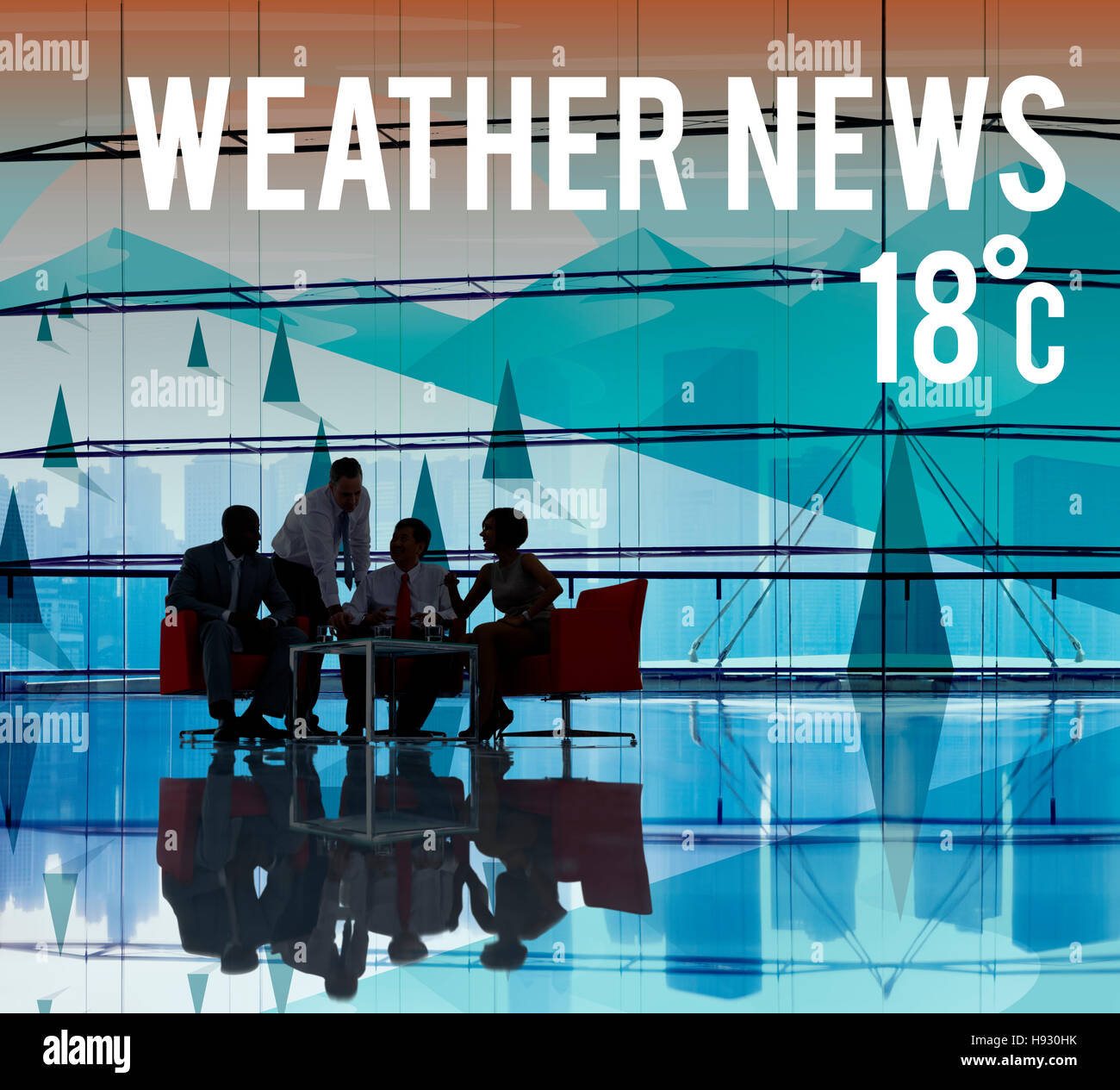 Weather Update Temperature Forecast News Meteorology Concept Stock ...