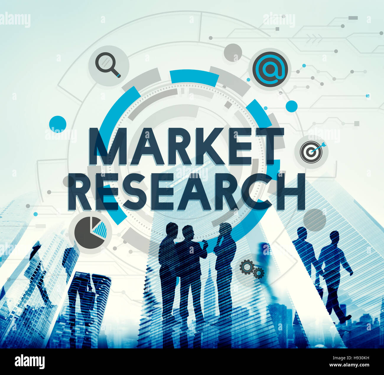 Market Research Target Strategy Mission Concept Stock Photo - Alamy