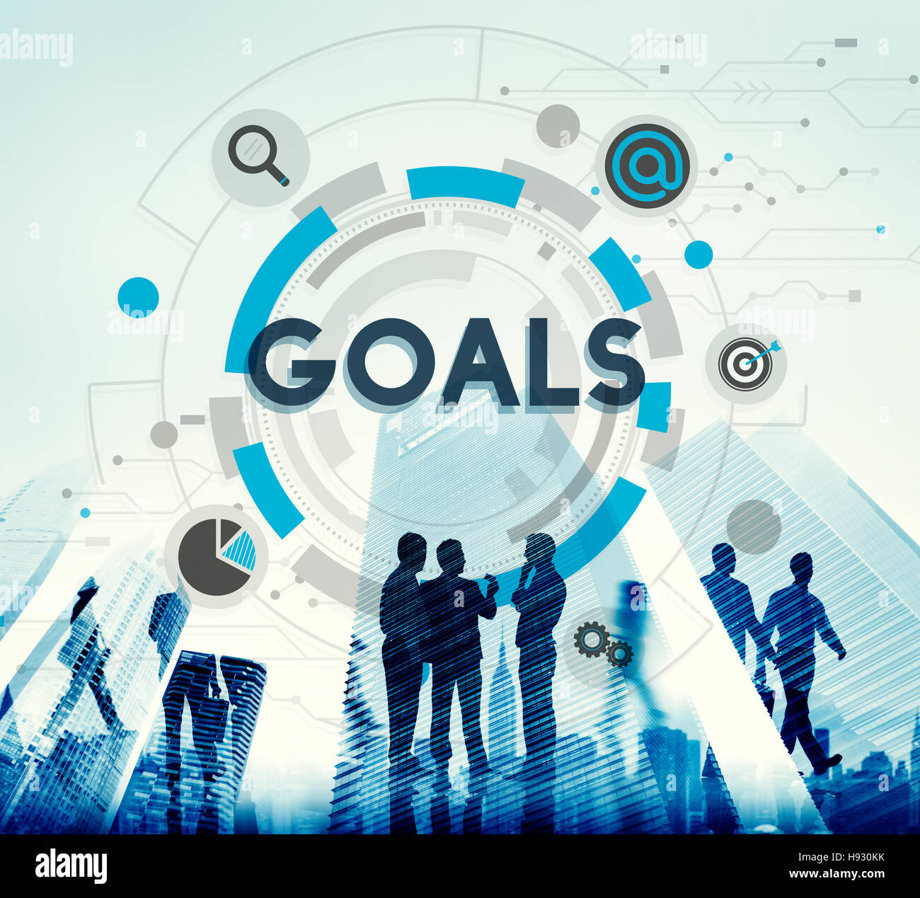 Goals Mission Target Hud Aspiration Concept Stock Photo - Alamy