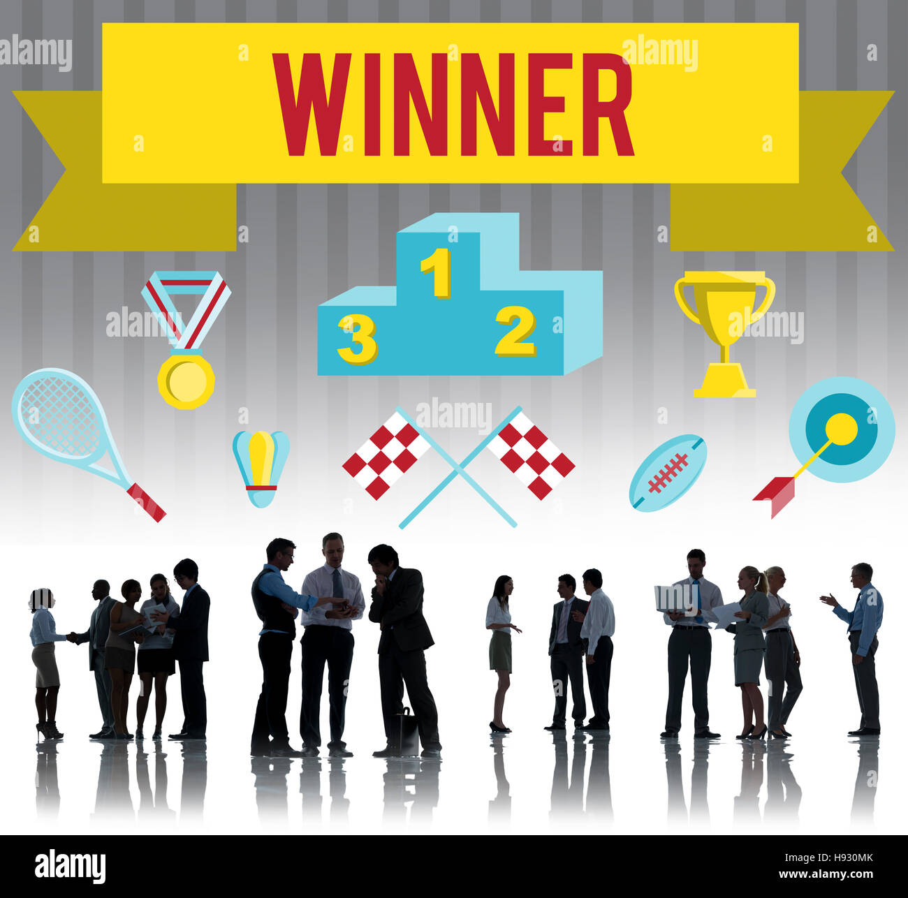 Winner Training Team Sport Event Graphic Concept Stock Photo - Alamy