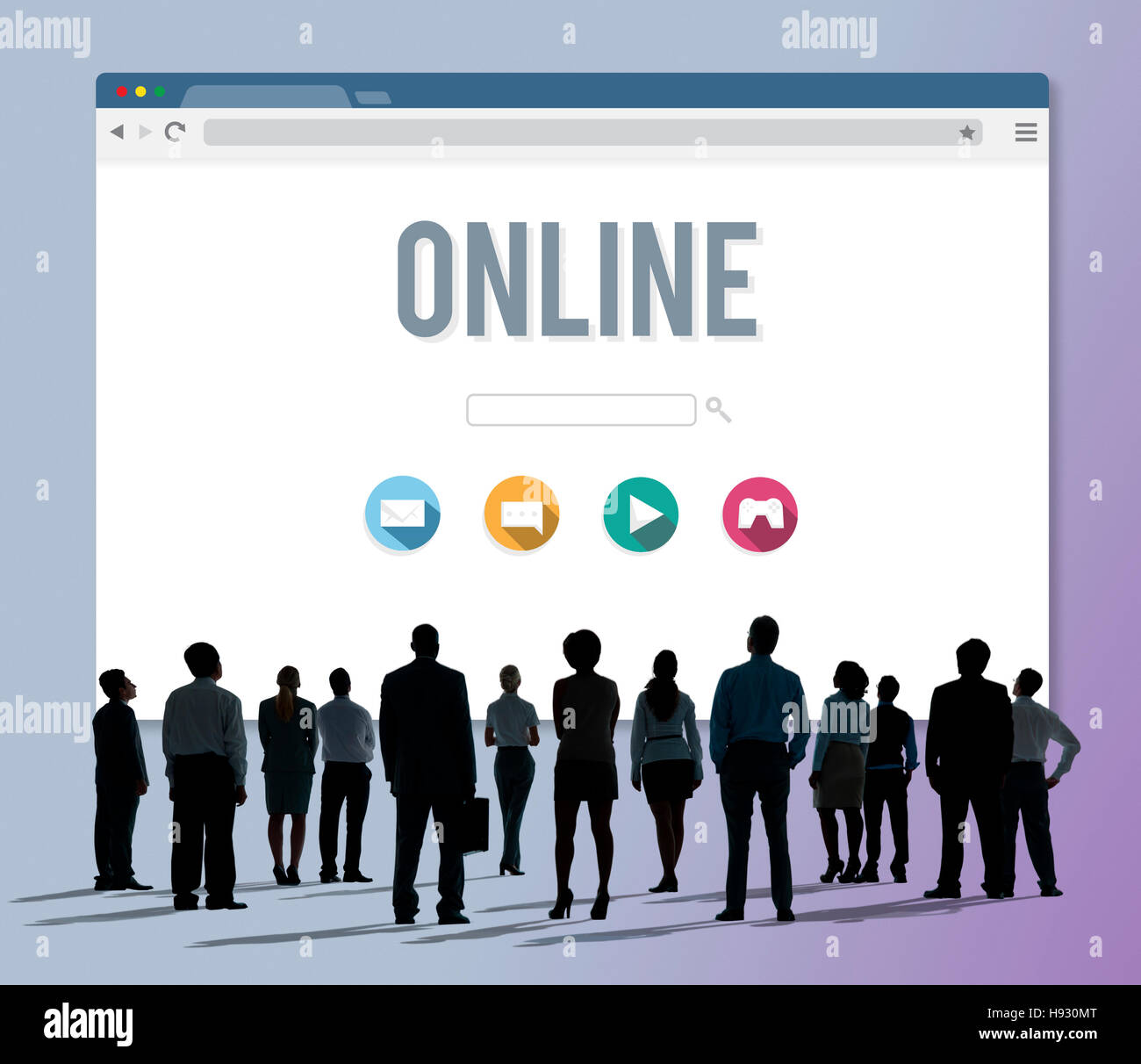 Online Internet Media Network Sharing Social Concept Stock Photo - Alamy