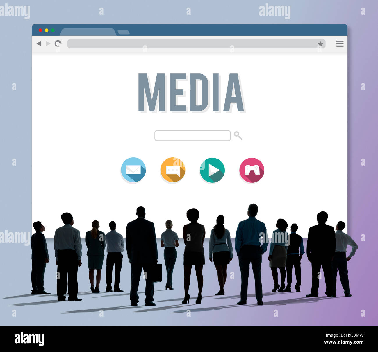 Media Digital Communication Television Social Concept Stock Photo - Alamy